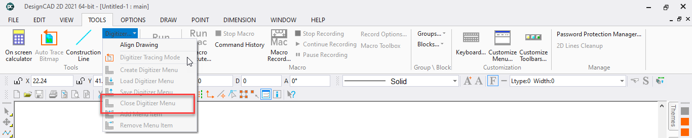 Digitizer - DesignCAD 2021 User Guide